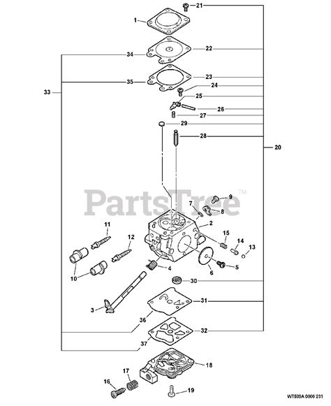 Echo CS 346 Echo Chainsaw SN 02001001 02999999 Carburetor Parts Lookup With Diagrams