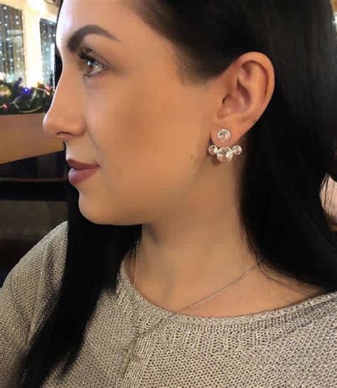 Серьги в стиле диор с 4 кристаллами Украшения с кристаллами премиум класса