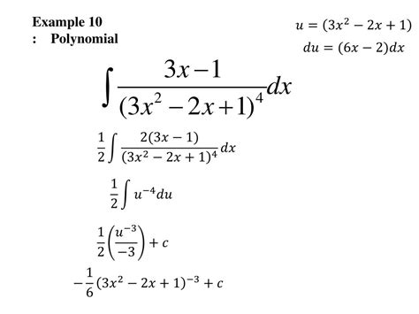 Ppt 4029 U Du Integrating Composite Functions Powerpoint