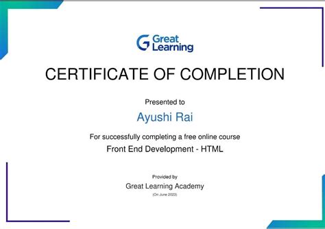 Ayushi Rai On Linkedin Greatlearning Webdevelopment Continuouslearning Html