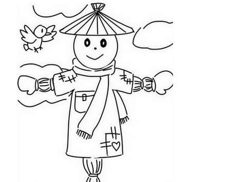 稻草人简笔画图片大全简单又漂亮 稻草人简笔画 歪歪树