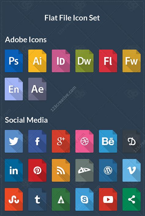 Flat File Icon Set On Behance