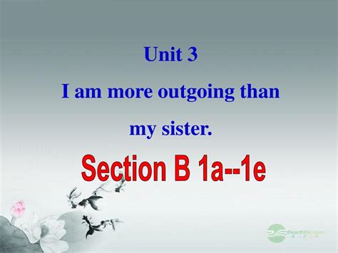Unit3 Im More Outgoing Than My Sister Section B 1a 1e Word文档在线阅读与下载 无忧文档