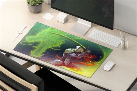 Genji Overwatch Gaming Mouse Pad Genji Overwatch Large Etsy