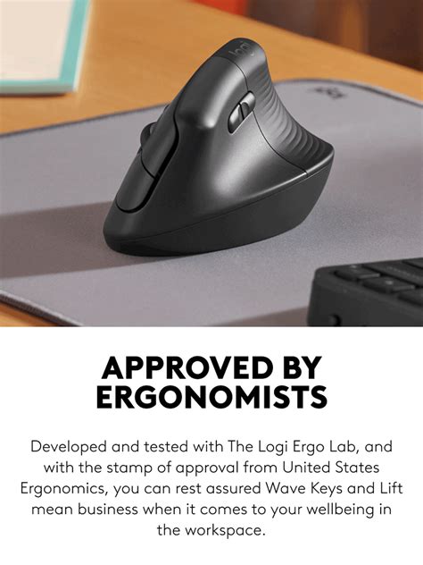 Logitech Wave Keys Wireless Ergonomic Keyboard With Cushioned Palm Rest Comfortable Natural