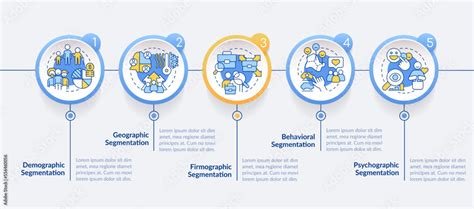 Type Of Market Segmentation Circle Infographic Template Data Visualization With 5 Steps