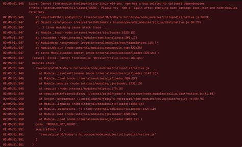 NPM 의존성 문제 해결 rollup rollup linux x64 gnu 이슈 문제 해결