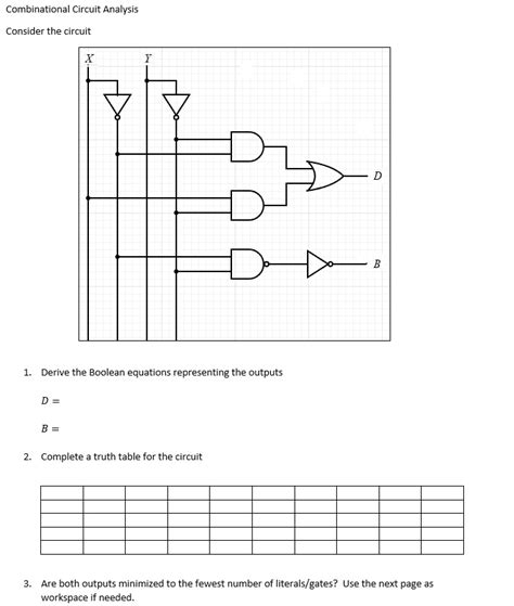 Combinational Circuit Analysis Consider The Circuit X Y 1 Derive The Boolean Equations