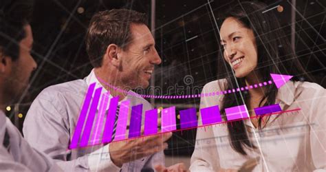 Image Of Statistical Data Processing Over Diverse Businessman