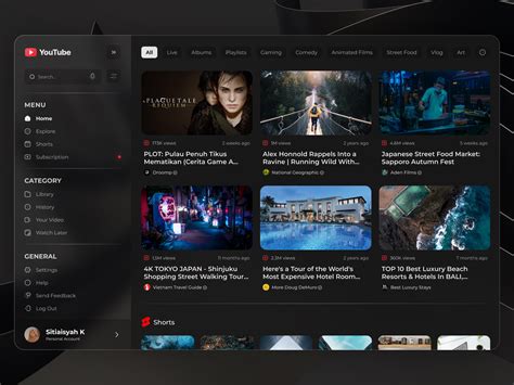 Glassmorphism Youtube Concept By Siti Aisyah Kusma Hadi Khairunnisa On