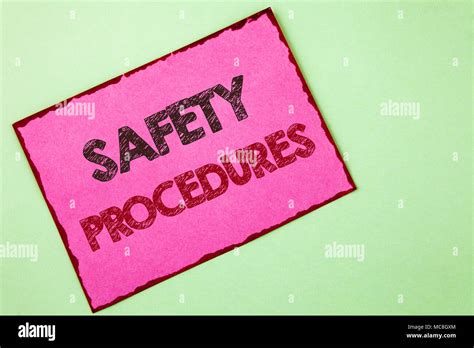 Word Writing Text Safety Procedures Business Concept For Follow Rules