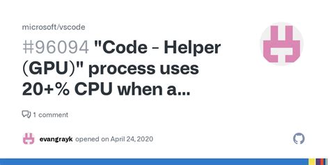 Code Helper GPU Process Uses CPU When A Spinner Is Shown In Status Bar Issue