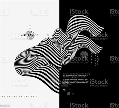 흑인과 백인 디자인입니다 착시와 패턴입니다 추상적인 3d 기하학적 배경입니다 벡터 일러스트입니다 추상적인에 대한 스톡 벡터 아트