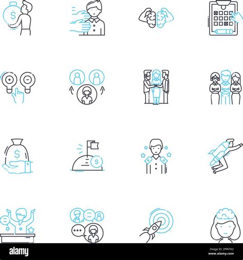 Social Interaction Linear Icons Set Communication Connection