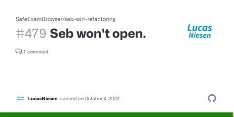 Seb Wont Open · Issue 479 · Safeexambrowserseb Win Refactoring · Github