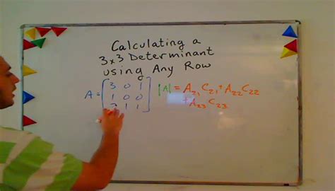 Calculating The Determinant Using Any Row Or Column Tutorial Sophia