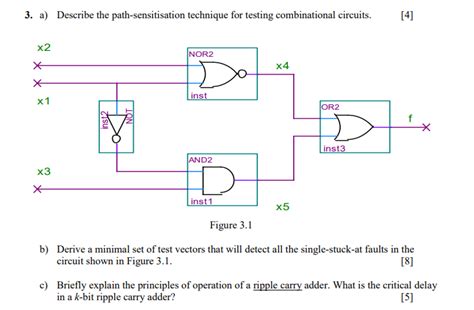 Solved 3 A Describe The Path Sensitisation Technique For
