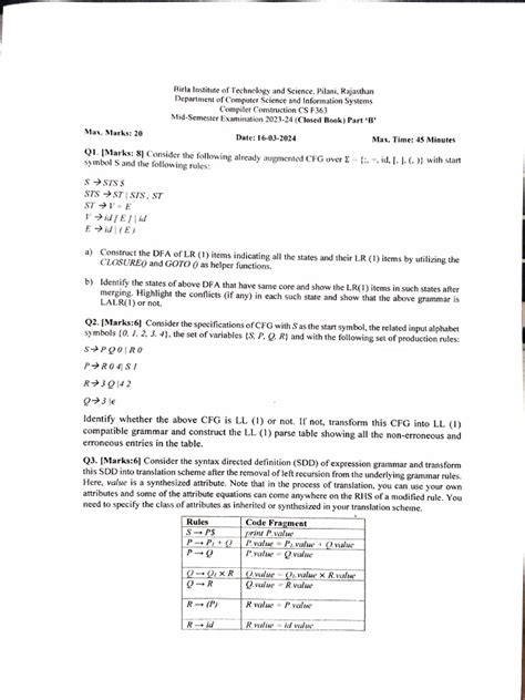 Midsem 2024solved Pdf Syntax Mathematical Logic