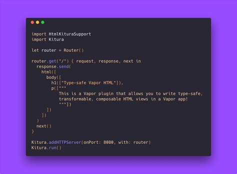 Type Safe Html With Kitura