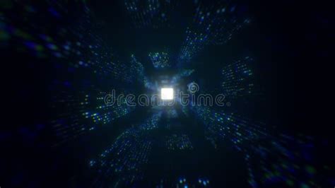 Data Center Binary And Code Matrix With Cyber Space And Global