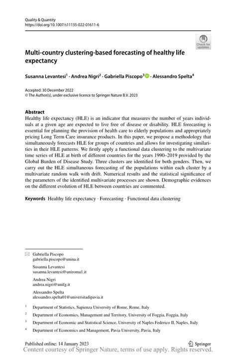 Multi Country Clustering Based Forecasting Of Healthy Life Expectancy