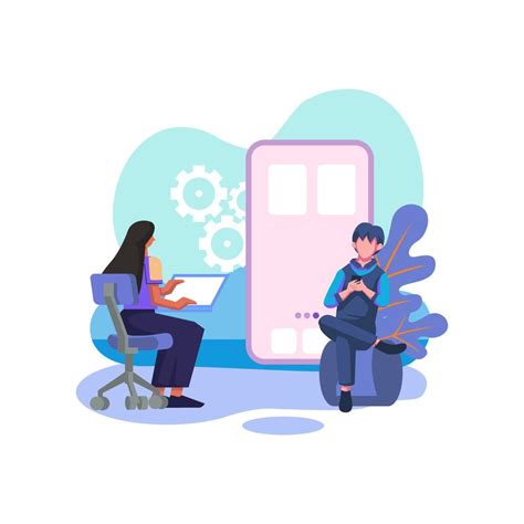 React Native Mobile App Flat Style Illustration Design Vector Art At Vecteezy