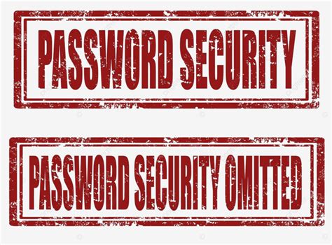 Password Security Stamps Illustration Inscription Background Vector Illustration Inscription