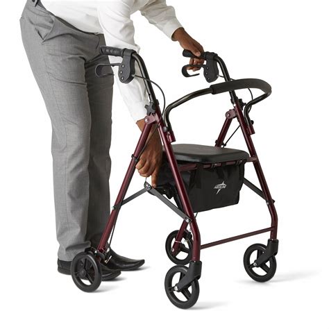 Medline Basic Steel Rollator With 6 Inch Wheels Blue Amazon Ca Health And Personal Care