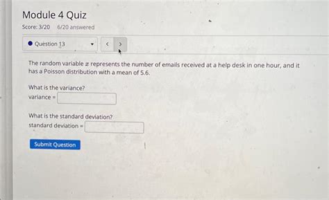 Solved The Random Variable X Represents The Number Of Emails