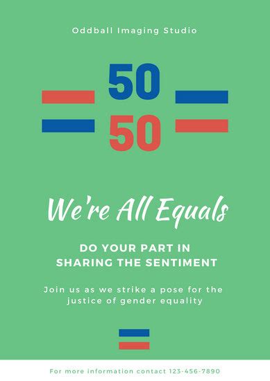 Customize 52 Gender Equality Poster Templates Online Canva