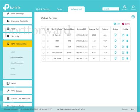Tp Link Archer A7 V5 0 Router Port Forwarding Steps