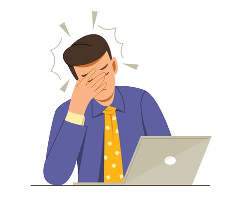 Man Is Feeling Stress Out With A Job 2290762 Vector Art At Vecteezy