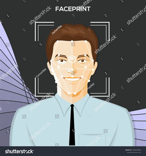 Biometrical Identification Facial Recognition System Concept Stock Vector Royalty Free
