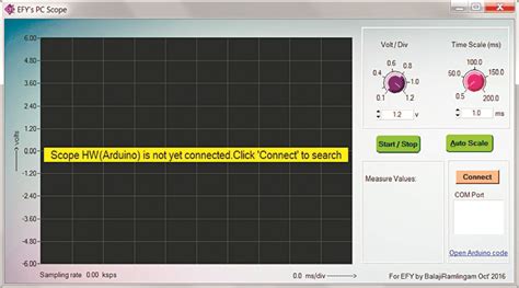 Pc Based Oscilloscope Using Arduino Full Electronics Project