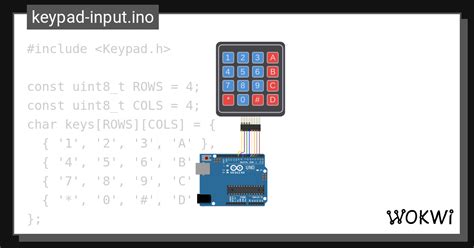 Keypad Input Ino Copy Wokwi ESP32 STM32 Arduino Simulator