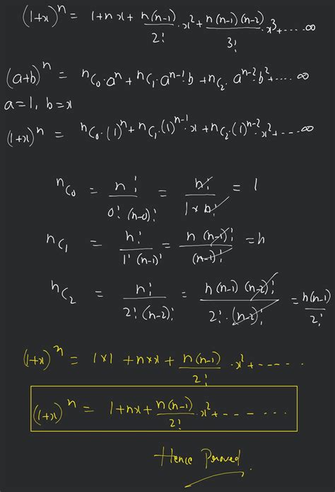 Binomial Theorem For Any Index1xn1nx2nn−1x2 3nn−1n−2x3