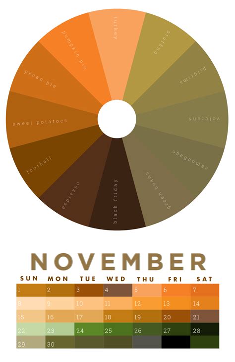 November Colors November Colors Month Colors Color Wheel