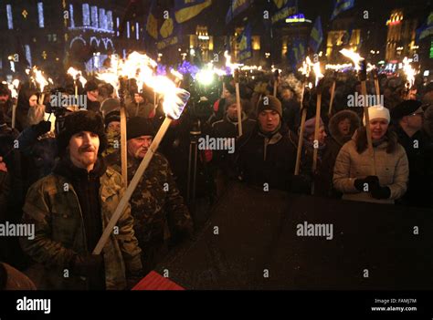 Kiev Ukraine 4th Dec 2015 The 107th Anniversary Of Stepan Bandera