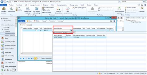 Batch Number Scanned From Barcode Retail Customizationmicrosoft Dynamics Ax2012 R3 Happy