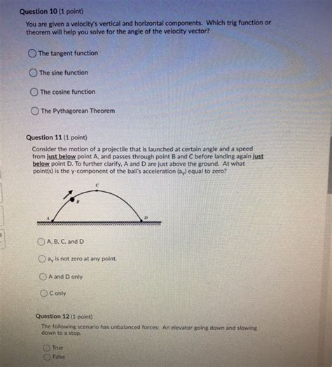 Solved Question Point You Are Given A Velocity S Chegg Com