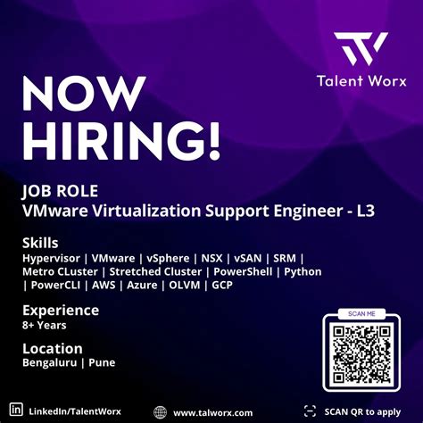 Hiring Vmware Virtualization Vsphere Nsx Vsan Srm