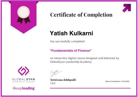 Yatish Kulkarni On Linkedin Financefundamentals Certificatecompletion