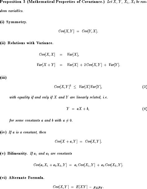 Covariance Formula Correlation