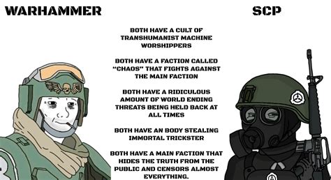 Warhammer And Scp Can Be Similar At Times R Grimdank