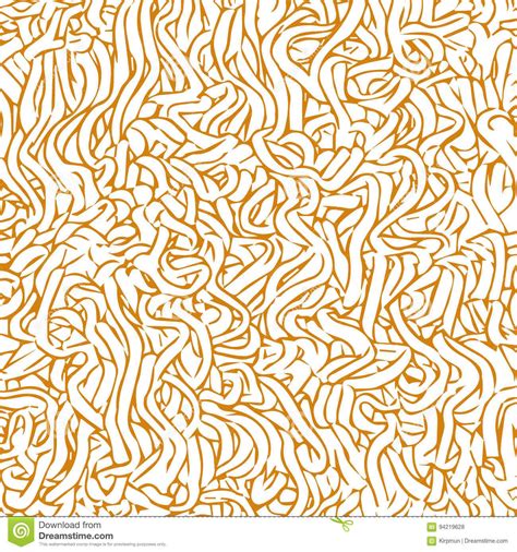 Instant Noodle Texture Pattern Sketch Vector