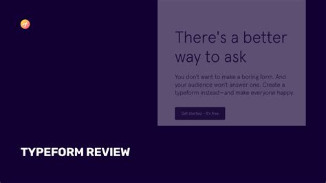 Typeform Review The Best Tool For Data Collection Plus 5 Features That Make It Different From