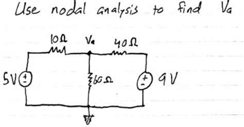 Solved Use Nodal Analysis To Find Va Chegg Com