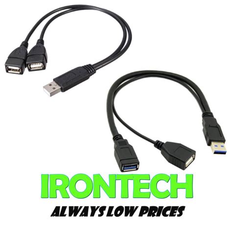 USB 2 0 3 0 MALE TO DUAL USB 2 0 3 0 FEMALE Shopee Malaysia