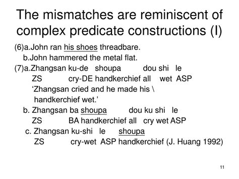 Ppt Syntax Semantics Mismatches And Complex Predicate Formation In Formosan Languages
