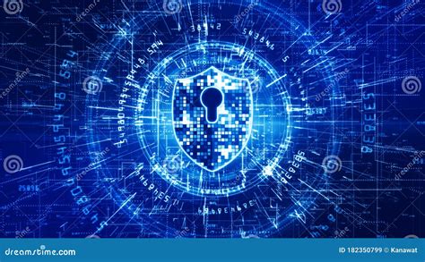 Hud And Shield Icon Of Cyber Security Digital Data Network Protection